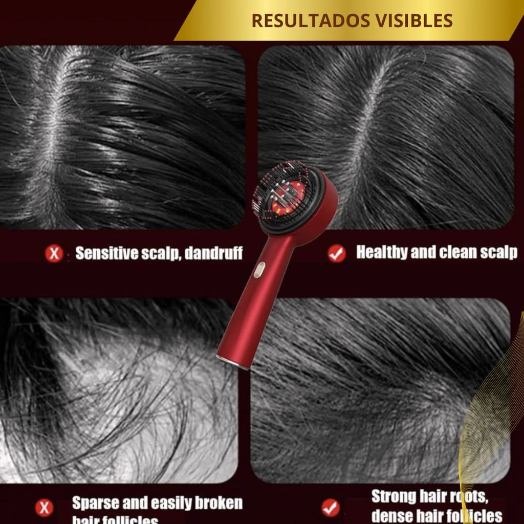 Cepillo Terapéutico Capilar LED Hair ReVive Pro 💆‍♀️ (Estimula el cre ...