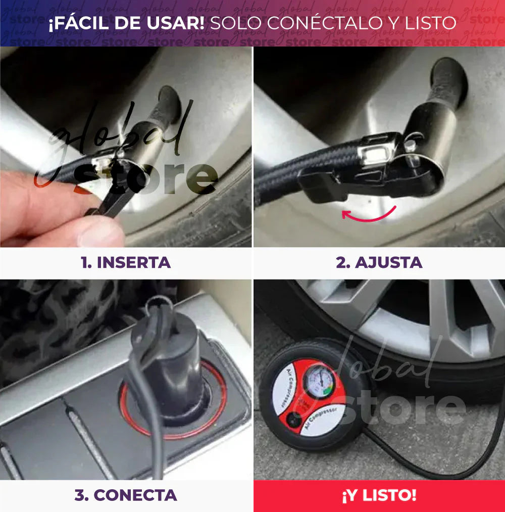 Inflador profesional de llantas 🚘 TURBOMax ®⚡️ (Infla llantas en segun ...